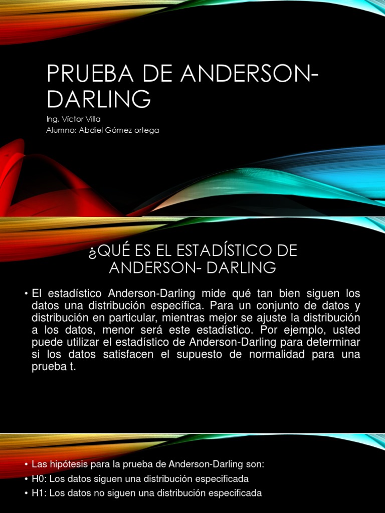 Prueba de Anderson-Darling en Estadística | PDF | Métodos y materiales ...