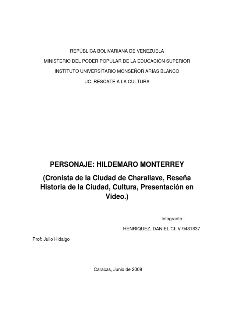 Historia de Charallave Edo Miranda Venezuela Imagenes | PDF