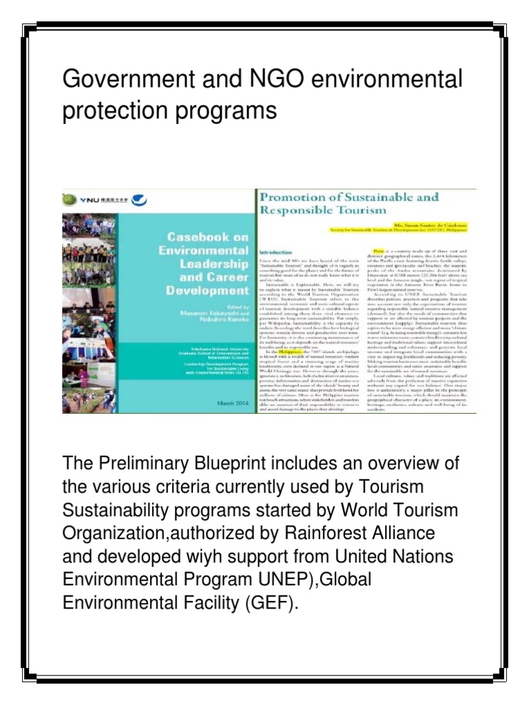 Government and NGO Environmental Protection Programs | PDF