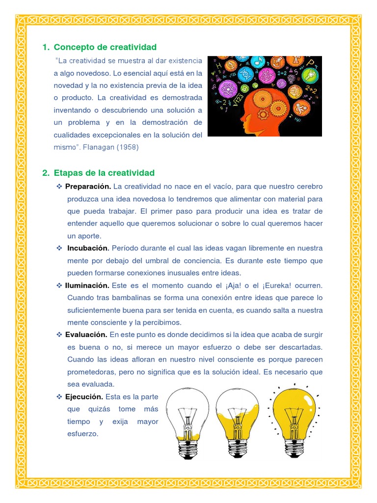 Concepto de Creatividad | PDF | Creatividad | Motivación
