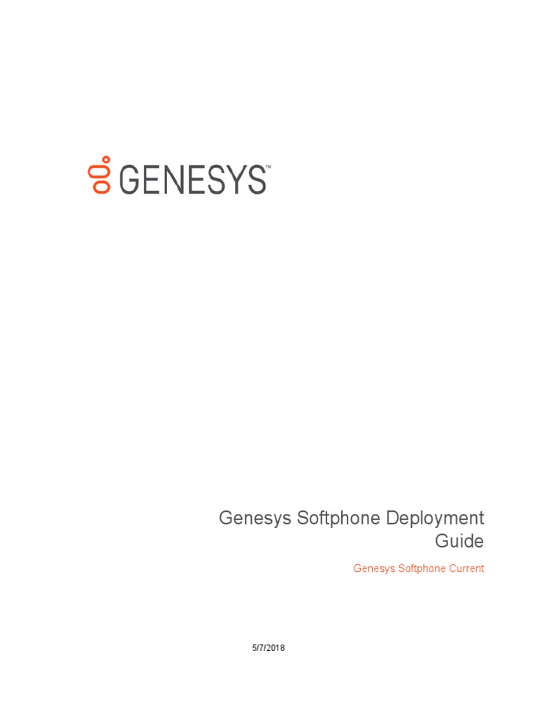 Genesys Softphone Deployment Guide | PDF | Session Initiation Protocol | I Pv6