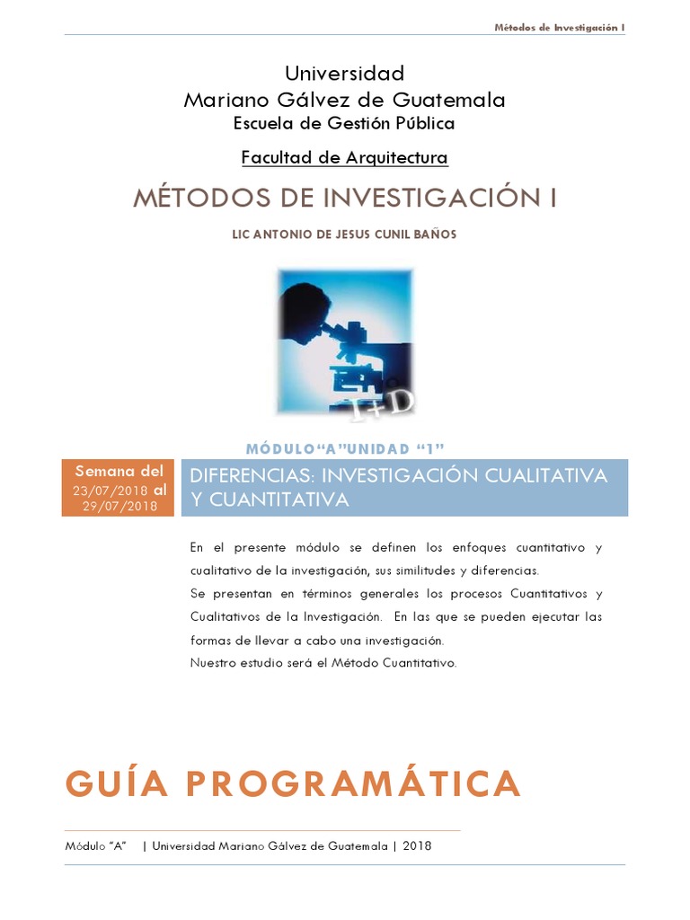 Unidad 1 PDF | Descargar gratis PDF | Investigación cualitativa | Razonamiento inductivo