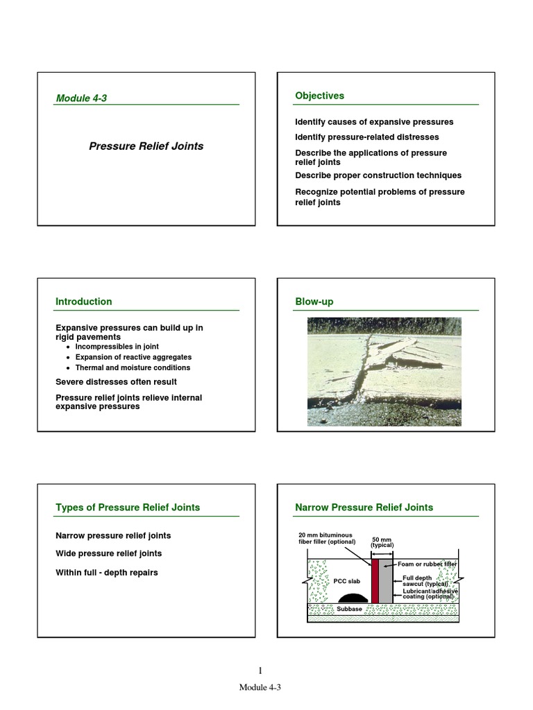 Pressure Relief Joints | PDF | Road Surface | Asphalt