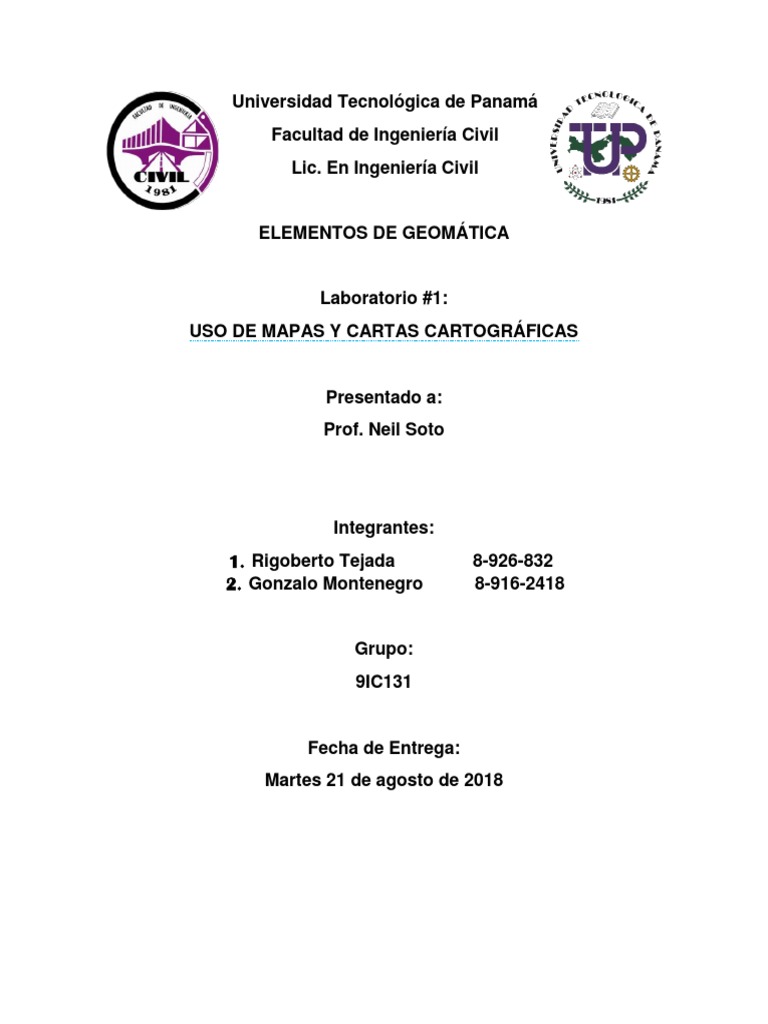 Laboratorio #1 Geomatica | PDF | Cartografía | Mapa