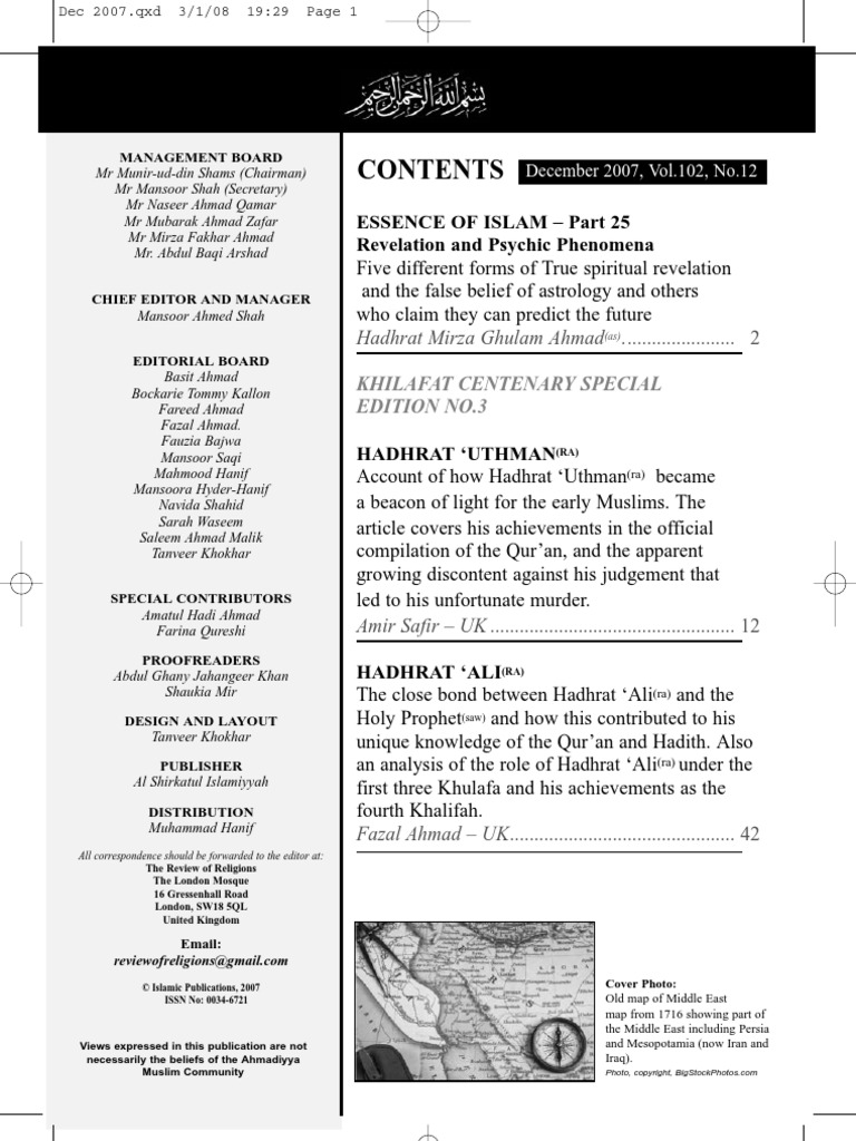 Essence of Islam - Part 25 Revelation and Psychic Phenomena: Hadhrat ...