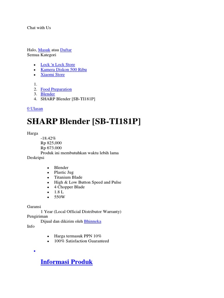 Blender Sharp | PDF | Teknologi & Rekayasa