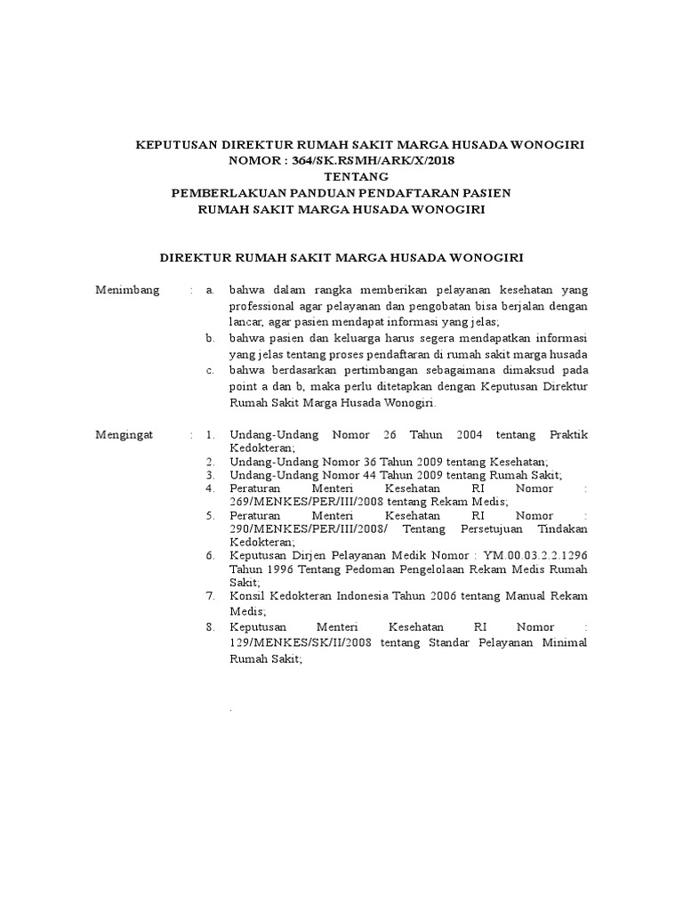 SK Pemberlakuan Pedoman | PDF | Sains & Matematika