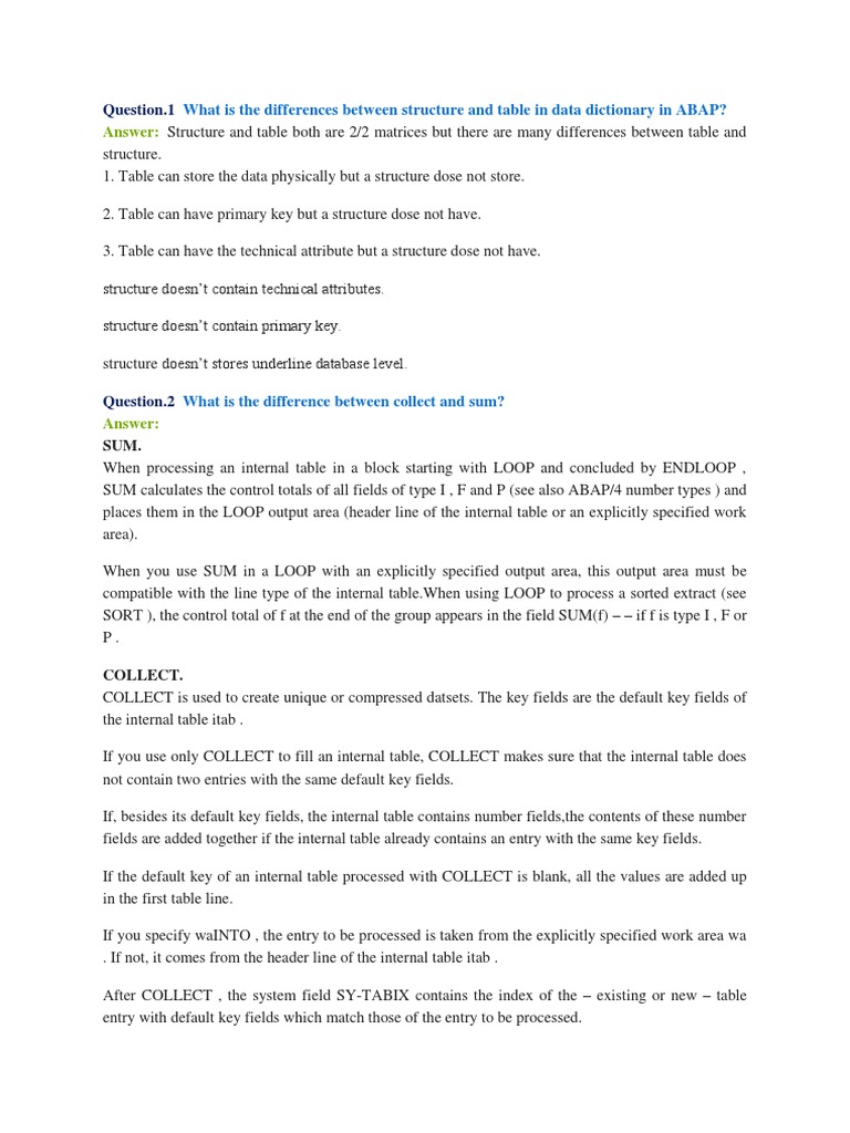 Structure and Table Both Are 2/2 Matrices But There Are Many ...
