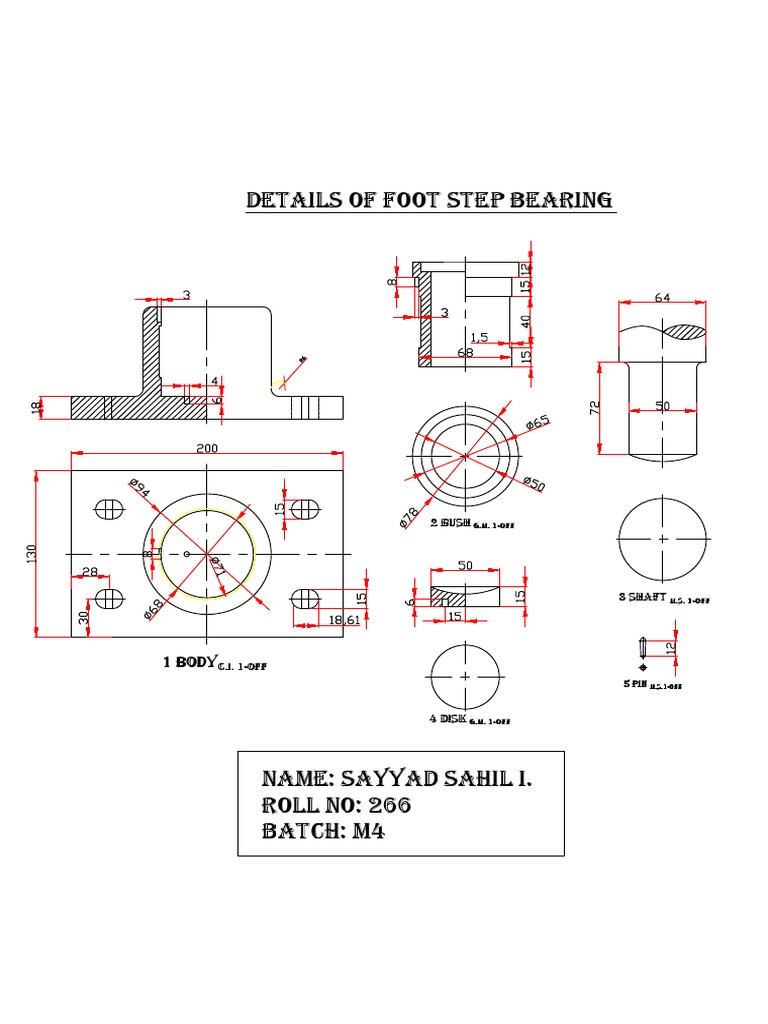 Details of Foot Step Bearing: 1 Body | PDF