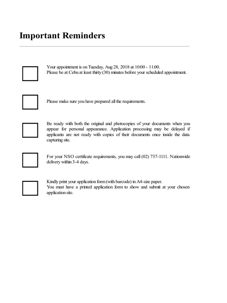 Important Reminders | PDF | Passport | International Law