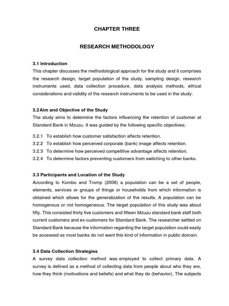 Chapter 3 | PDF | Survey Methodology | Questionnaire