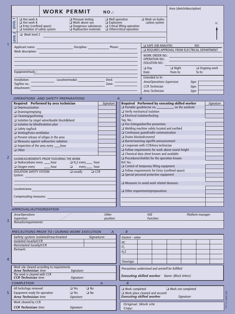 Work Permit-Form PDF | PDF | Safety | Nature