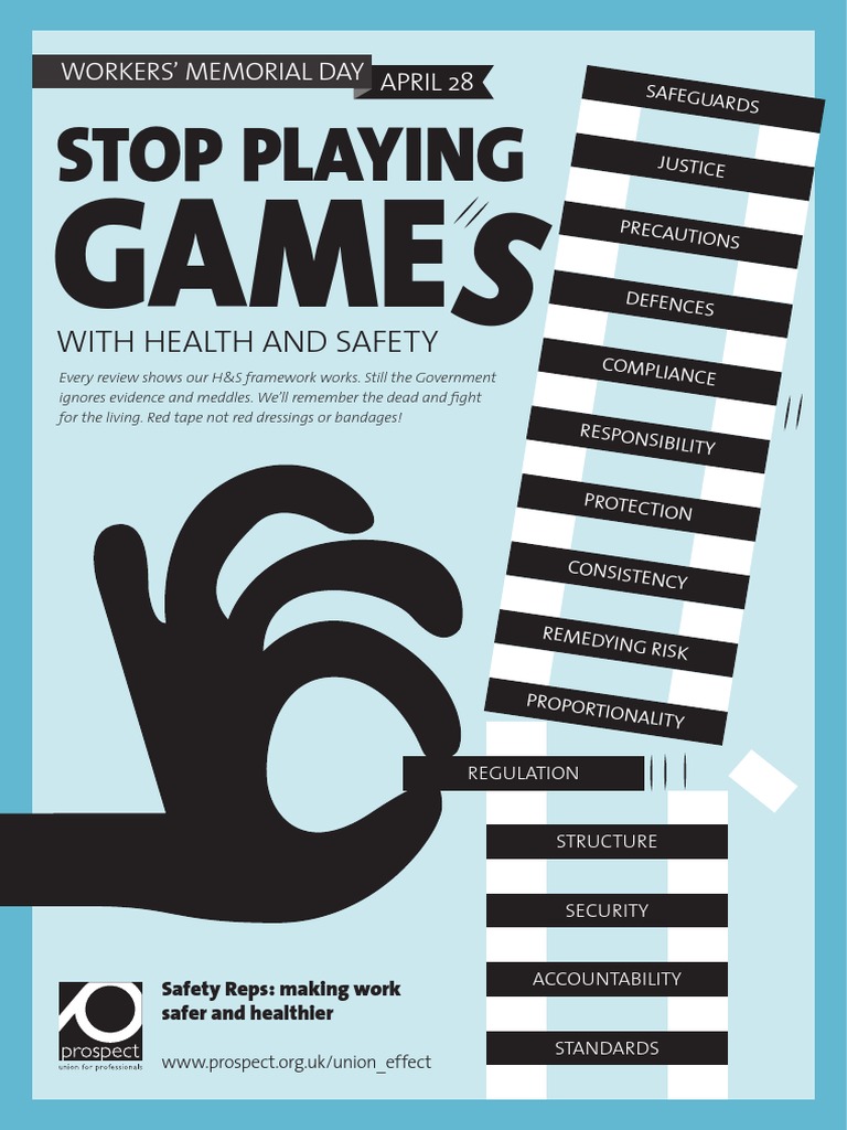 2014 00295 Poster Stop Playing Games With Health and Safety A4 Poster ...