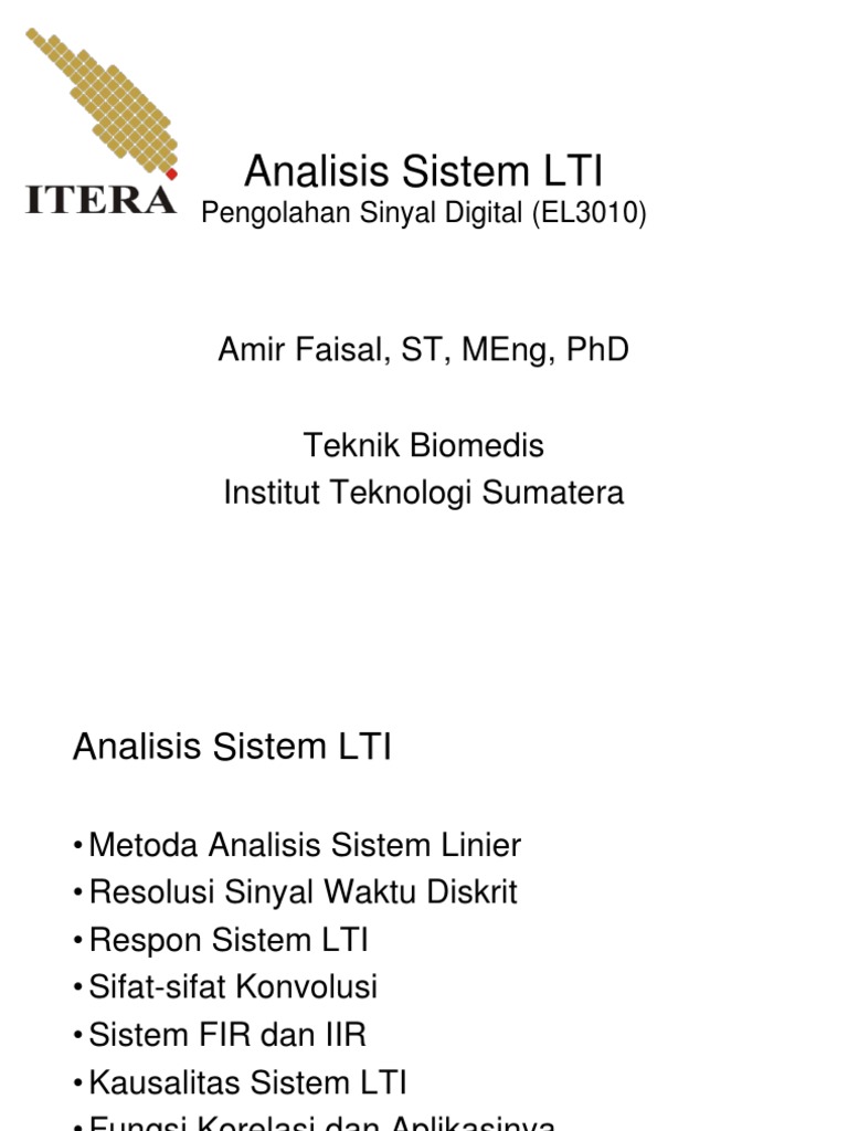3 Analisis Sistem LTI PSD | PDF