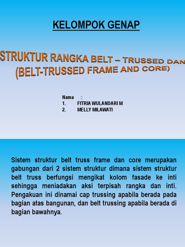 Struktur Rangka Belt - Trussed Dan (Belt-Trussed | PDF