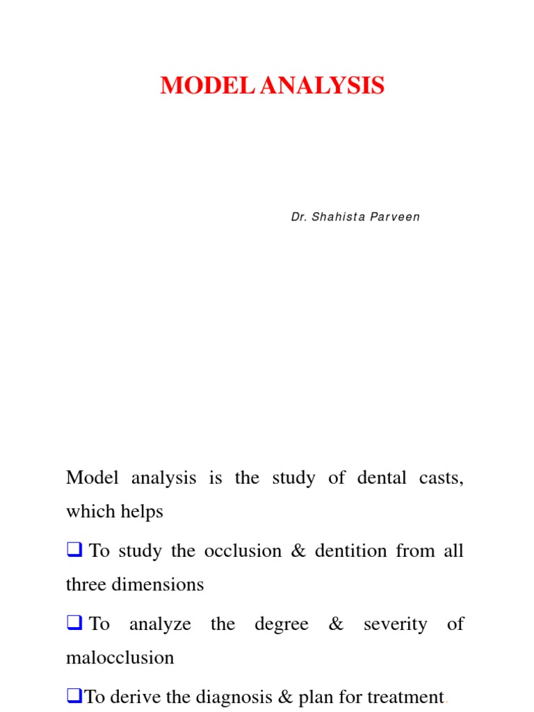 Model Analysis | PDF | Orthodontics | Mouth
