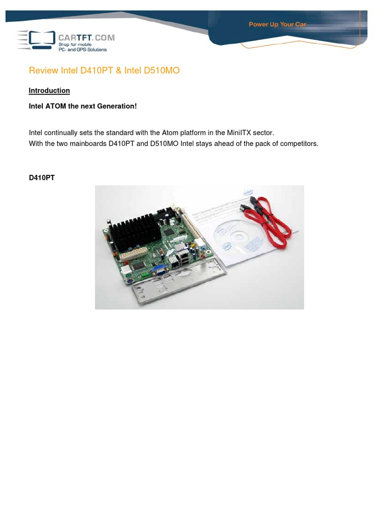 Intel d410pt D510mo Review | PDF | Usb | Microcomputers