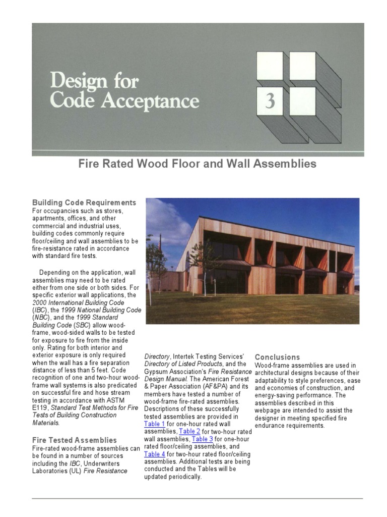 Design For Code Acceptance - Fire Rated Wood Floor and Wall Assemblies ...