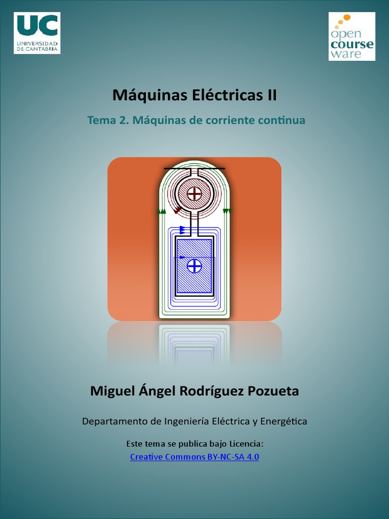 Maquinas Electricas II - Maquina de Corriente Continua | PDF | Inductor | Generador eléctrico