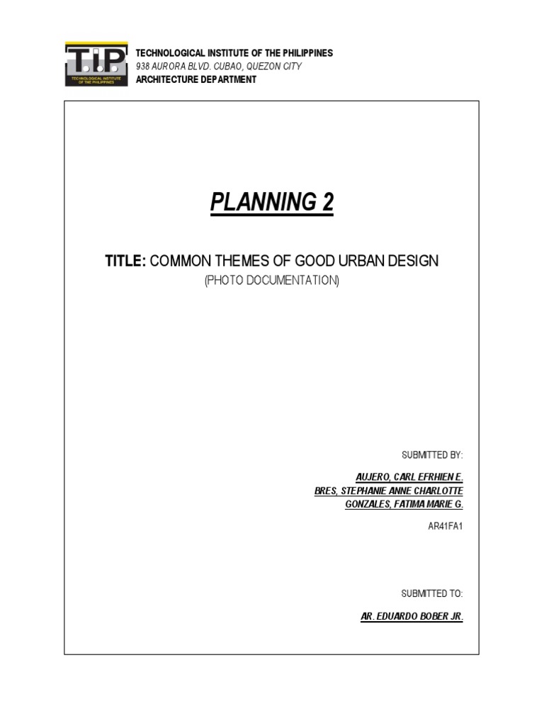 Themes of Good Urban Design | PDF | Land Management | Urban Planning