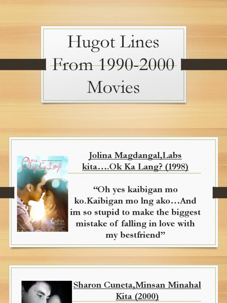 Hugot Lines From 1990 2000 Movies | PDF
