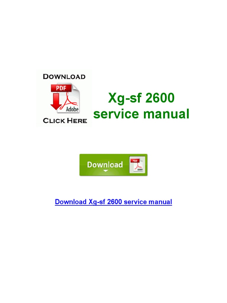 XG SF 2600 Service Manual PDF | PDF | Antivirus Software | Microsoft Windows