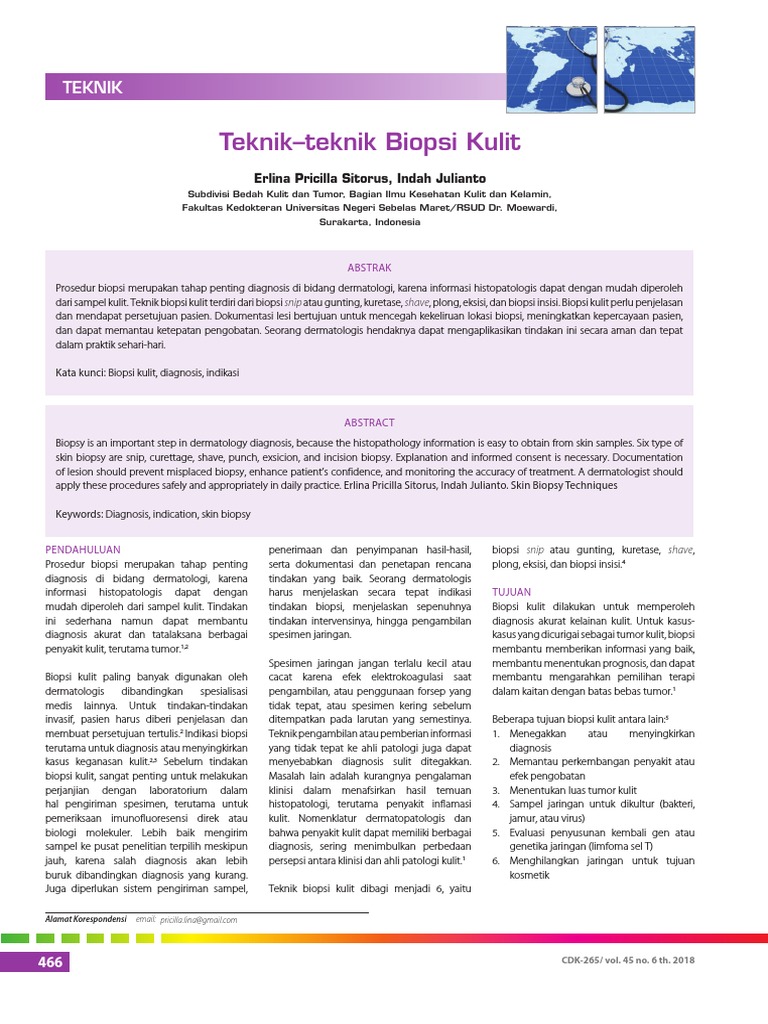 Teknik Biopsi Kulit untuk Diagnosis | PDF | Sains & Matematika