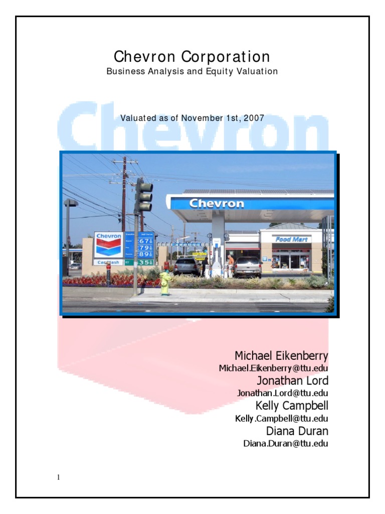 Chevron Case | PDF | Profit (Economics) | Chevron Corporation