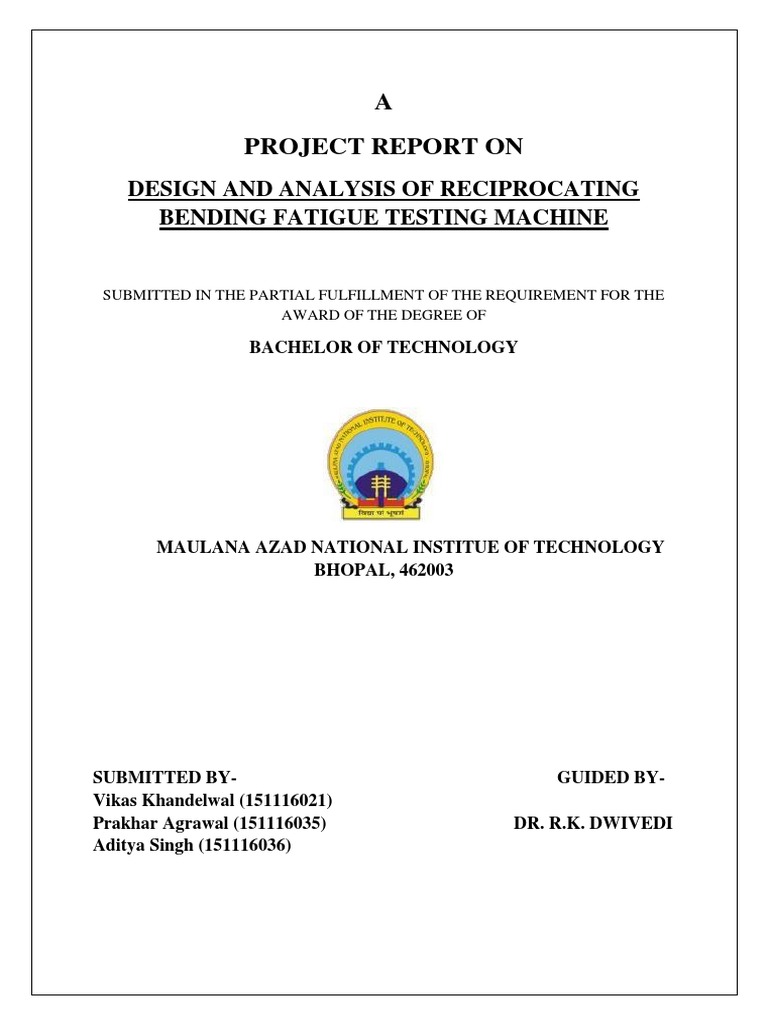Project Report | PDF | Fatigue (Material) | Fracture