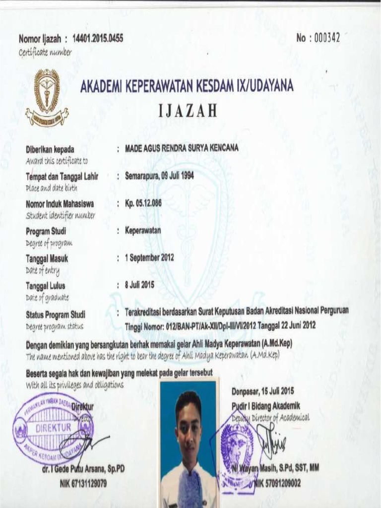 Ijazah Agus Oke | PDF