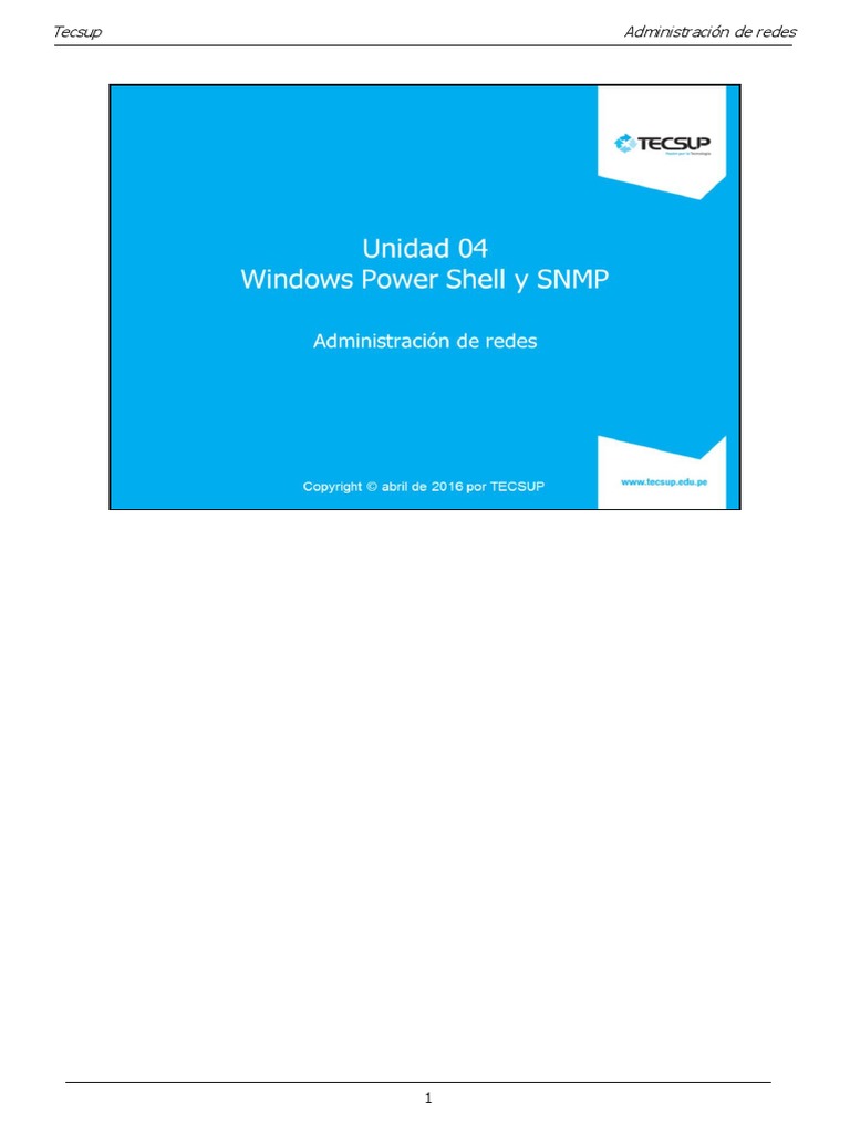 Sem04 PowerShell y SNMP | PDF | Protocolos de red | Datos de computadora