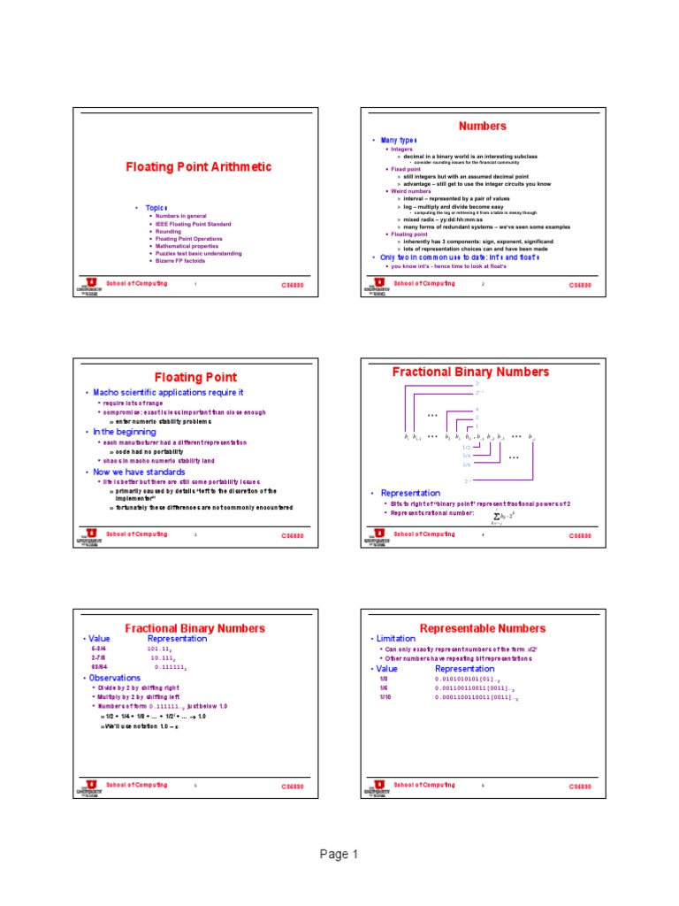 Floating Point Arithmetic: Numbers | PDF | Rounding | Discrete Mathematics