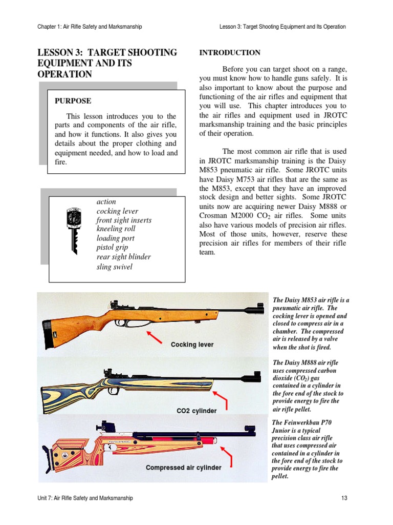 Lesson 3 Equipment | PDF | Gun Barrel | Rifle