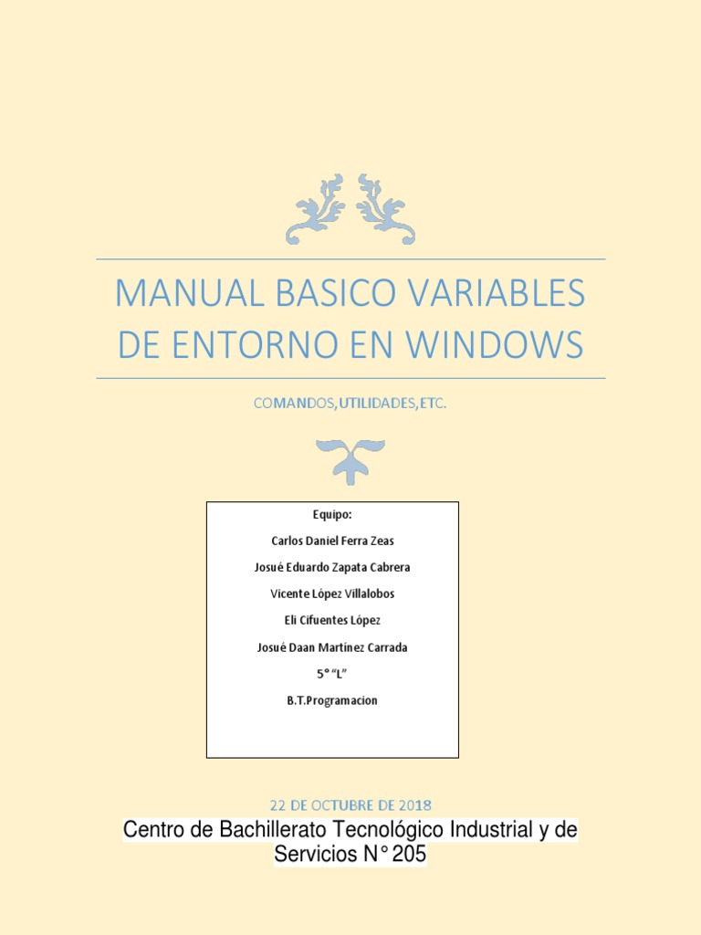 Manual Basico Variables de Entorno en Windows | PDF | Archivo de ...