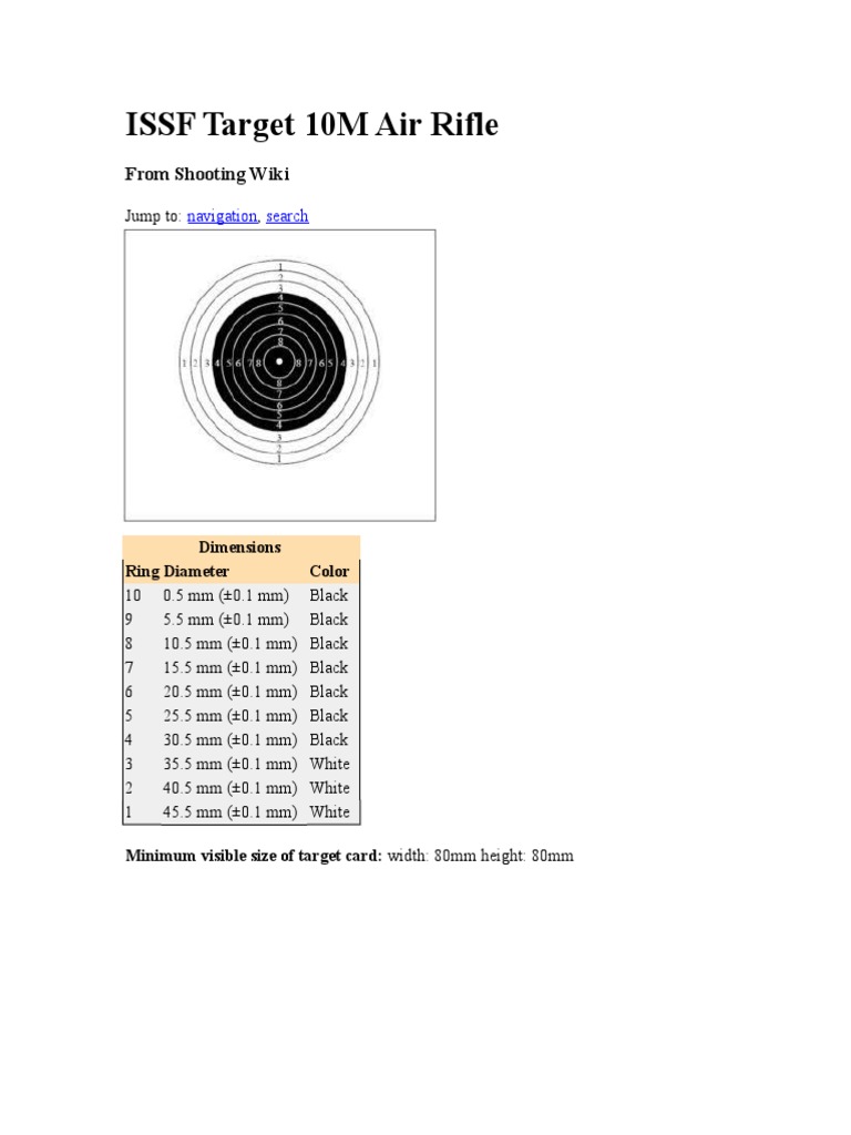 10 M Air Rifle Range Dimensions | PDF