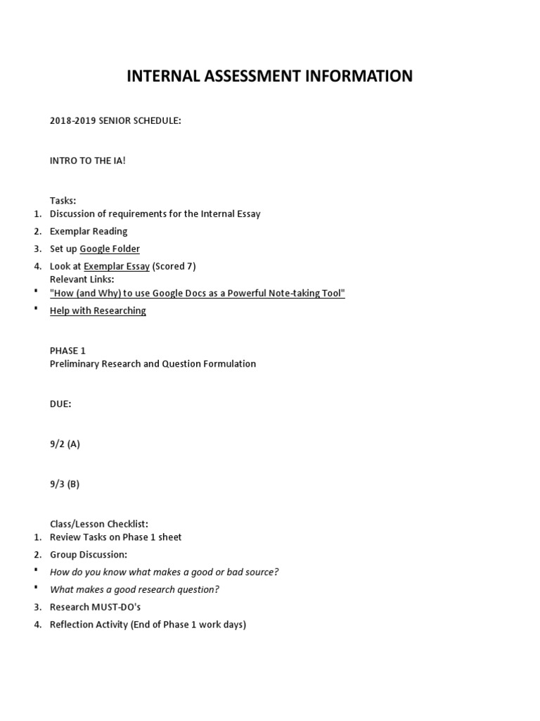 Internal Assessment Information | PDF | Communication | Cognition