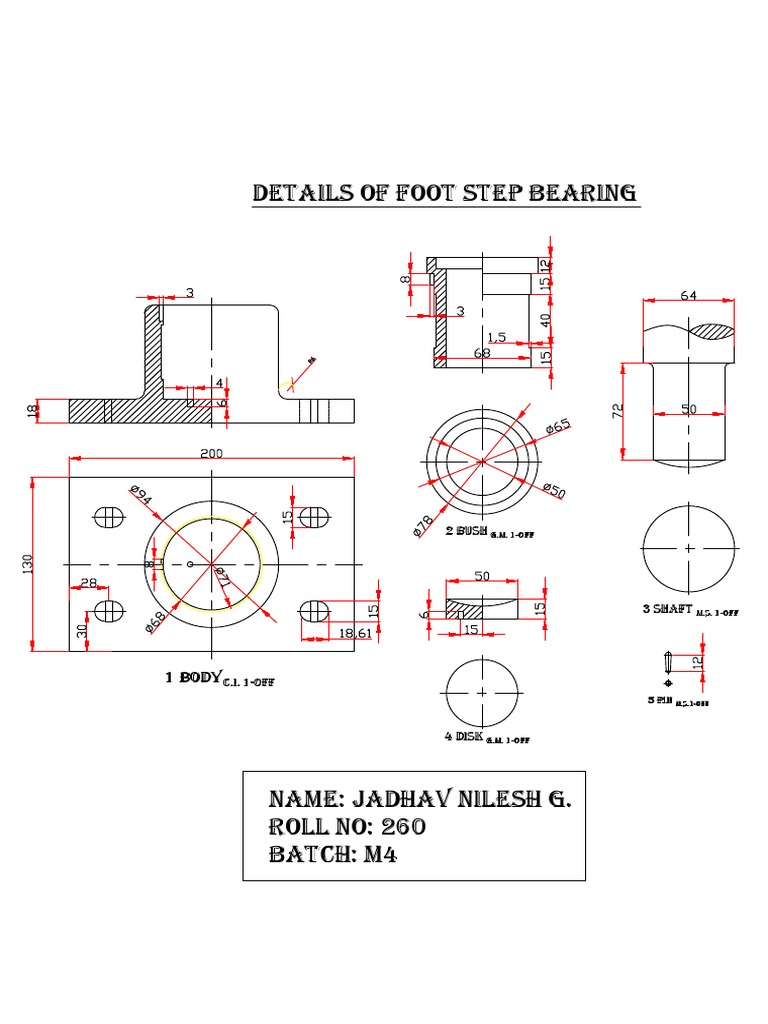 Details of Foot Step Bearing: 1 Body | PDF