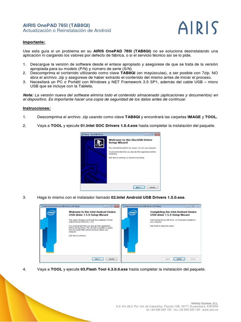 Instrucciones | PDF | Android (sistema operativo) | Tableta