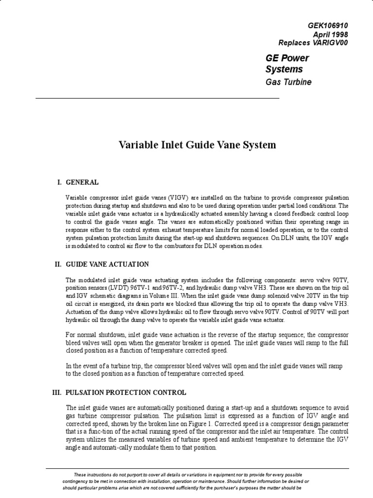 09 IGV System | PDF | Valve | Turbine