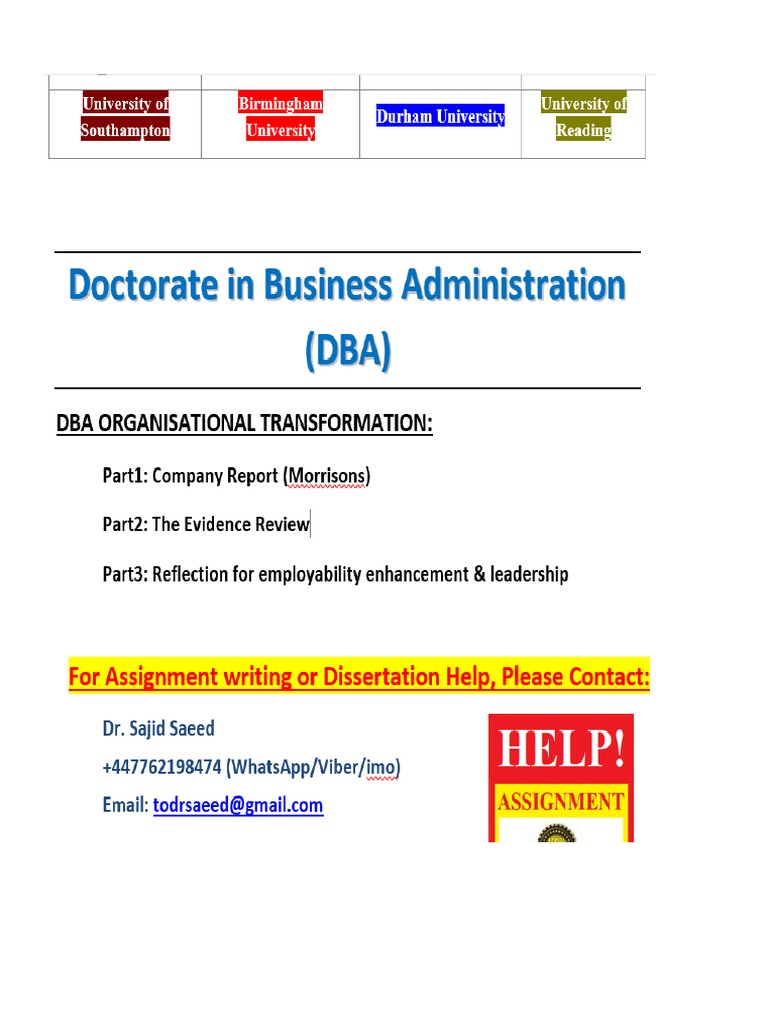 DBA Organisation Transformation (Morrisons) | PDF | Organizational ...