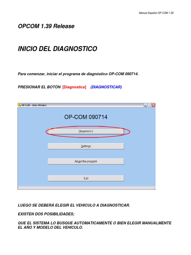 Manual Opcom Español PDF | PDF | Vehículos de ruedas | Tecnologías automotrices