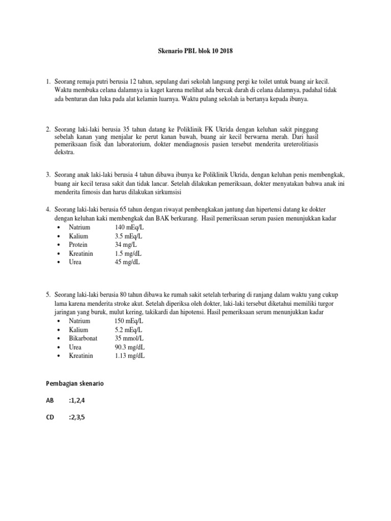 Skenario Dan Kel PBL Blok 10 | PDF