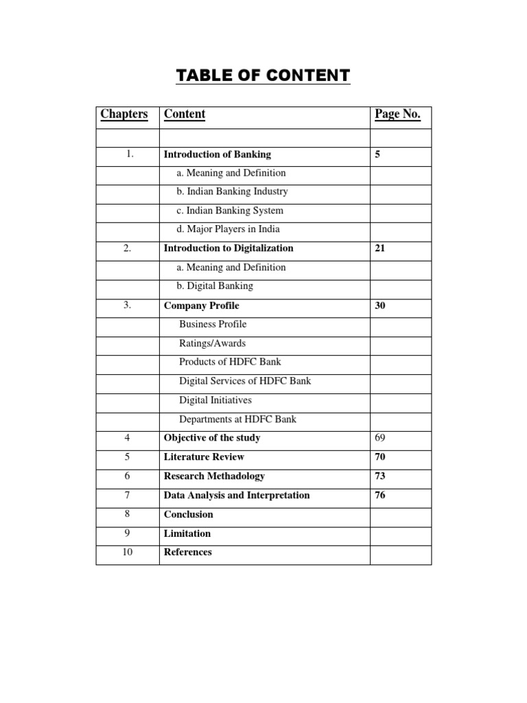 Table of Content | PDF