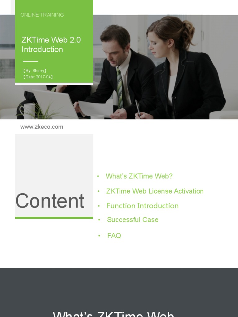 ZKTime Web 2.0: Web-Based Attendance System | PDF | World Wide Web ...