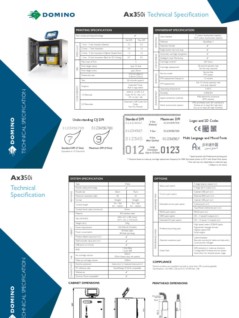 Ax350i Spec En | Input/Output | Media Technology