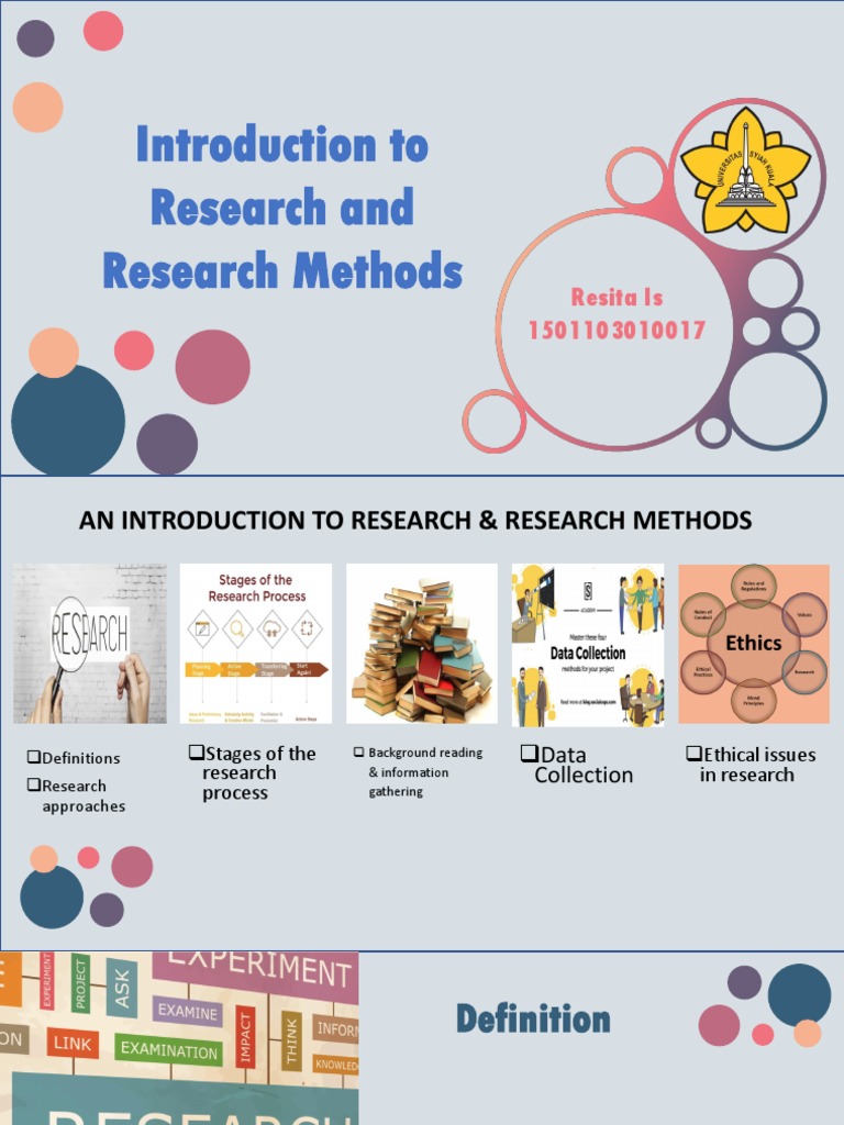 Introduction To Research and Research Methods: Resita Is 1501103010017 ...