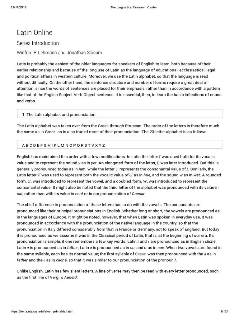 Latin | Download Free PDF | Perfect (Grammar) | Grammatical Gender