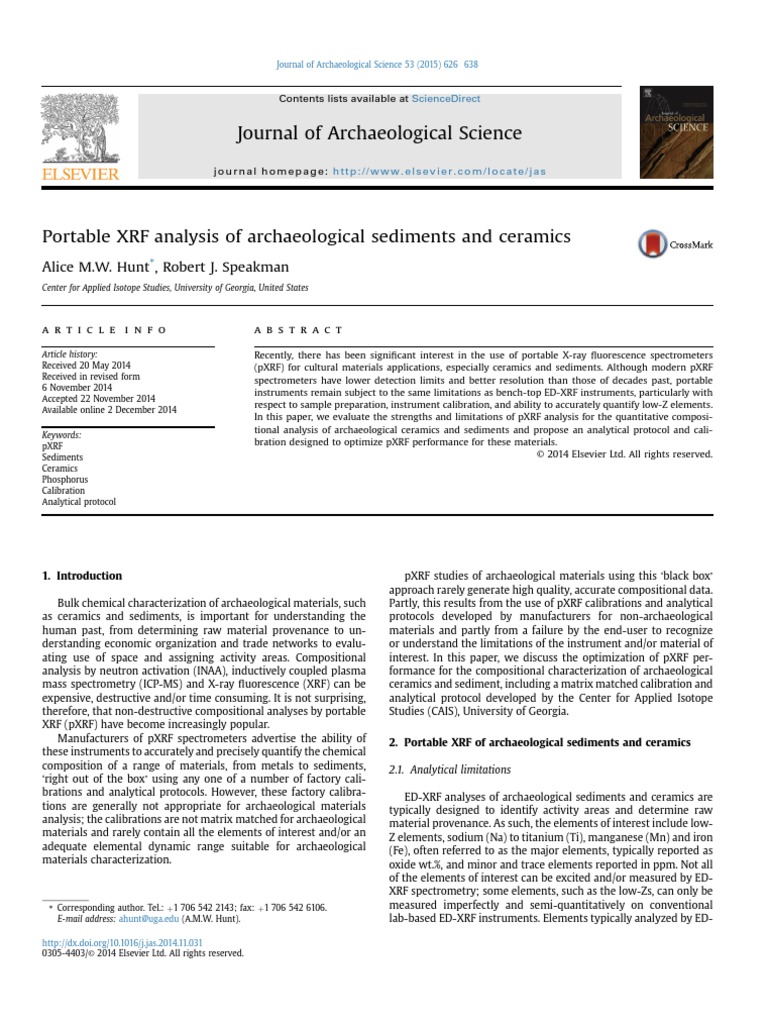Portable XRF | PDF | Sedimentary Rock | Materials