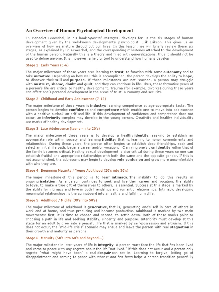 An Overview of Human Psychological Development | PDF | Catechism | Eucharist