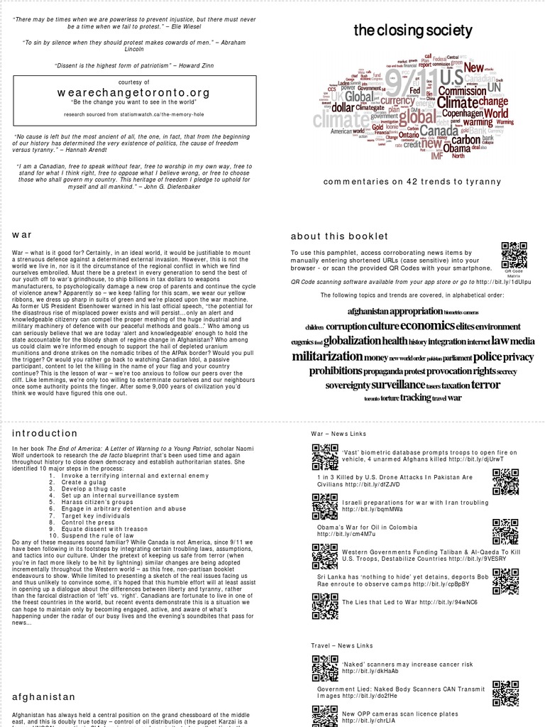 The Closing Society: Economics Militarization | PDF | Surveillance ...